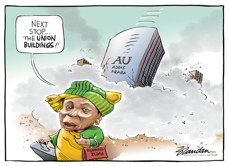 Weekend Argus, Saturday 28 January 2017 | Editorial Cartoons by Brandan
