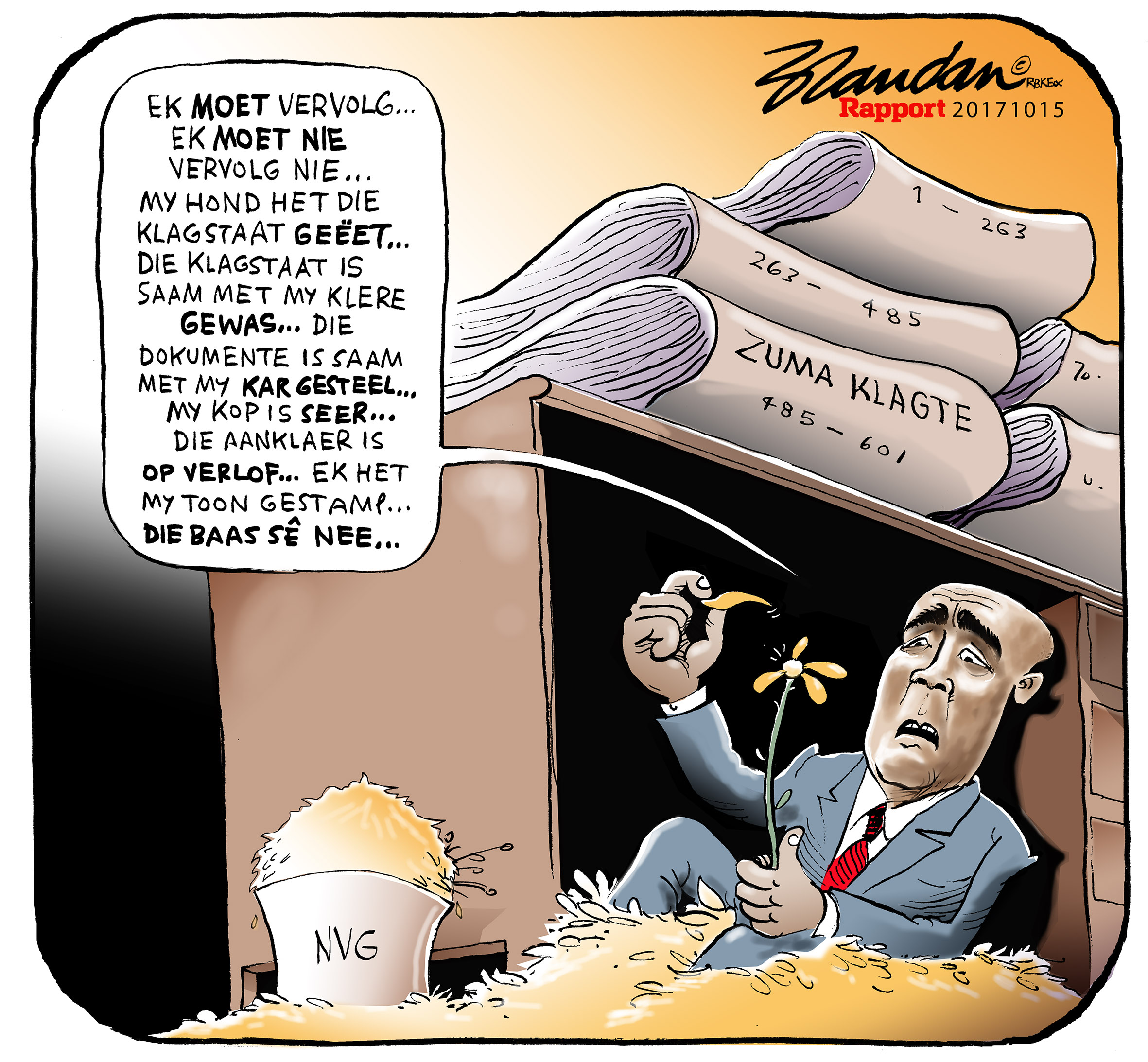 Rapport, Sondag 15 October 2017 | Editorial Cartoons by Brandan