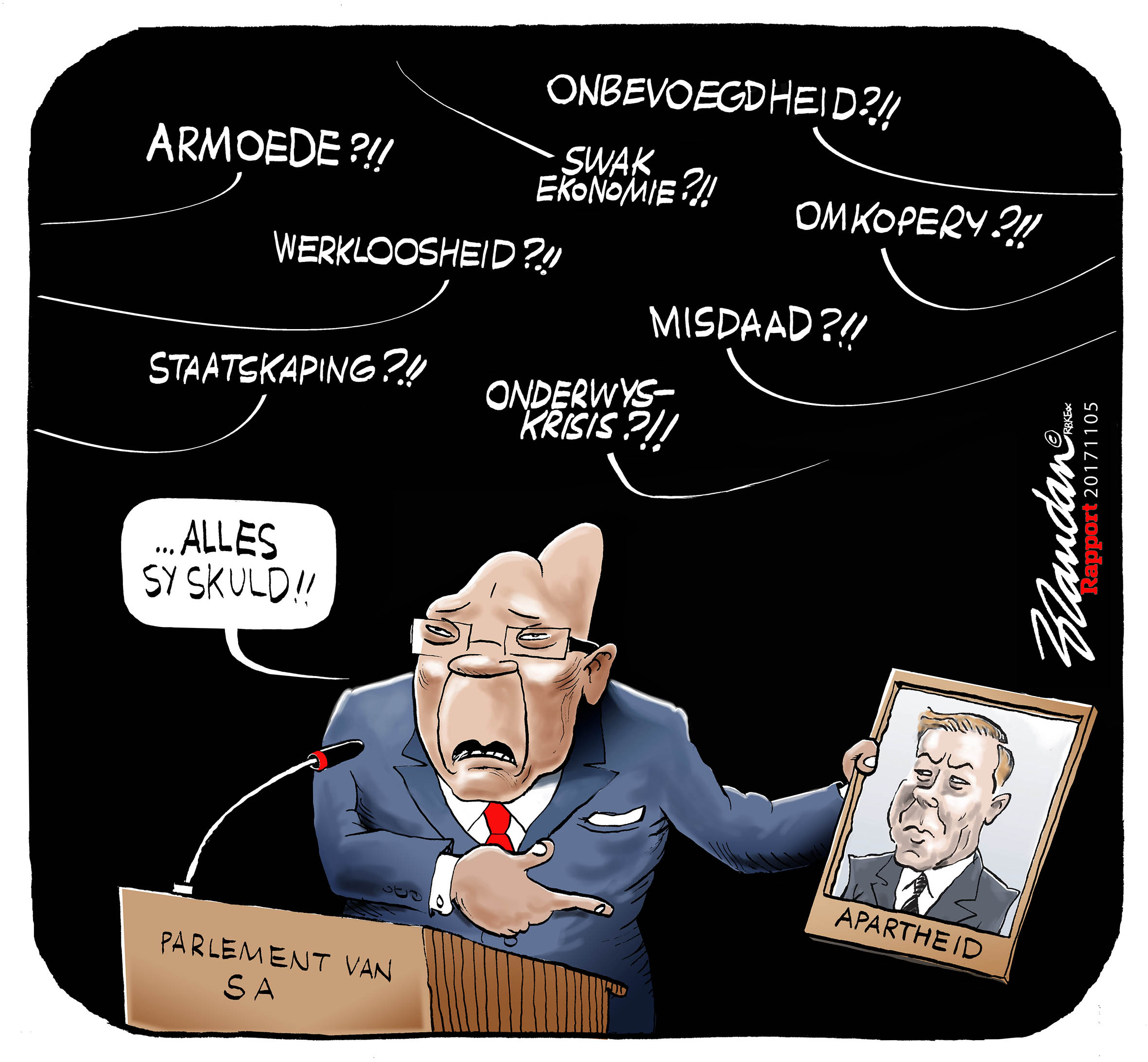 Rapport, Sondag 5 November 2017 | Editorial Cartoons by Brandan