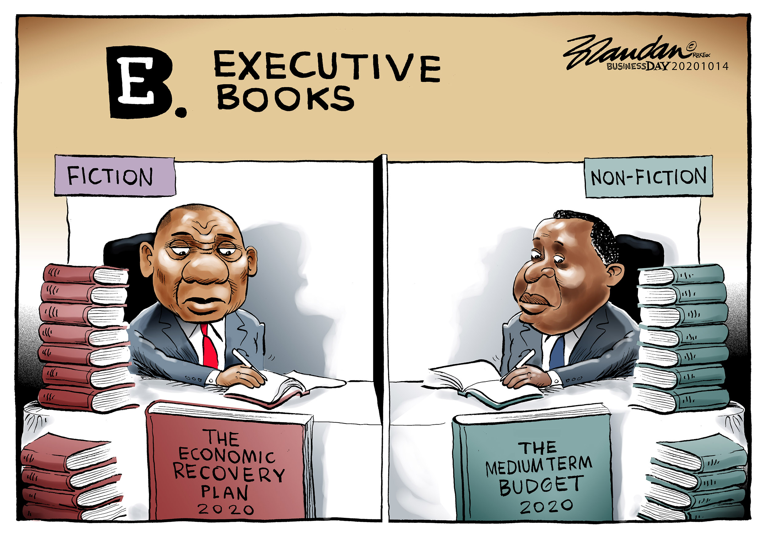 Business Day, Wednesday 14 October 2020 | Editorial Cartoons by Brandan