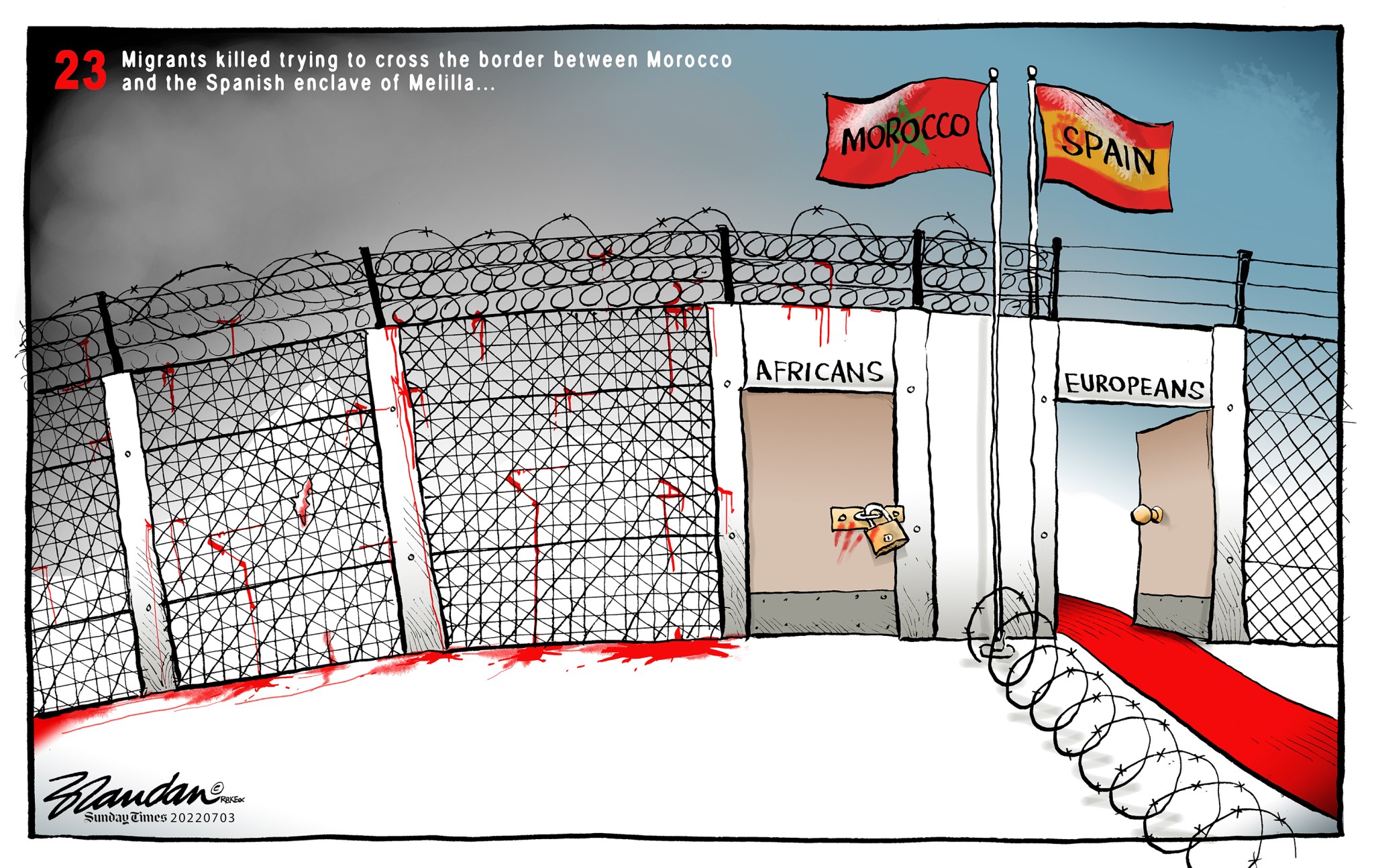 Sunday Times 3 July 2022 | Editorial Cartoons by Brandan