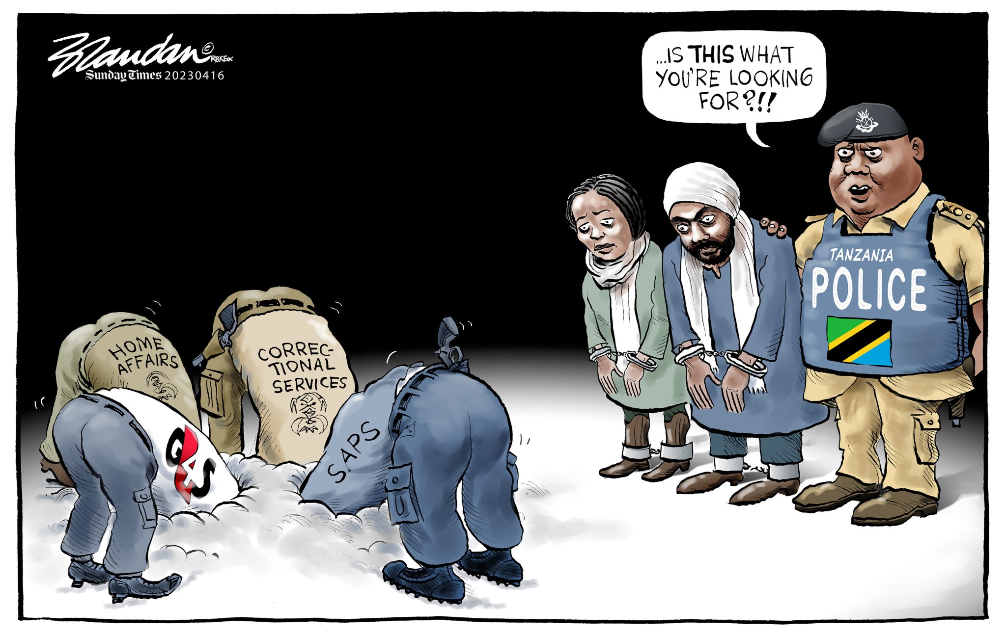 Sunday Times 16 April 2023 | Editorial Cartoons by Brandan