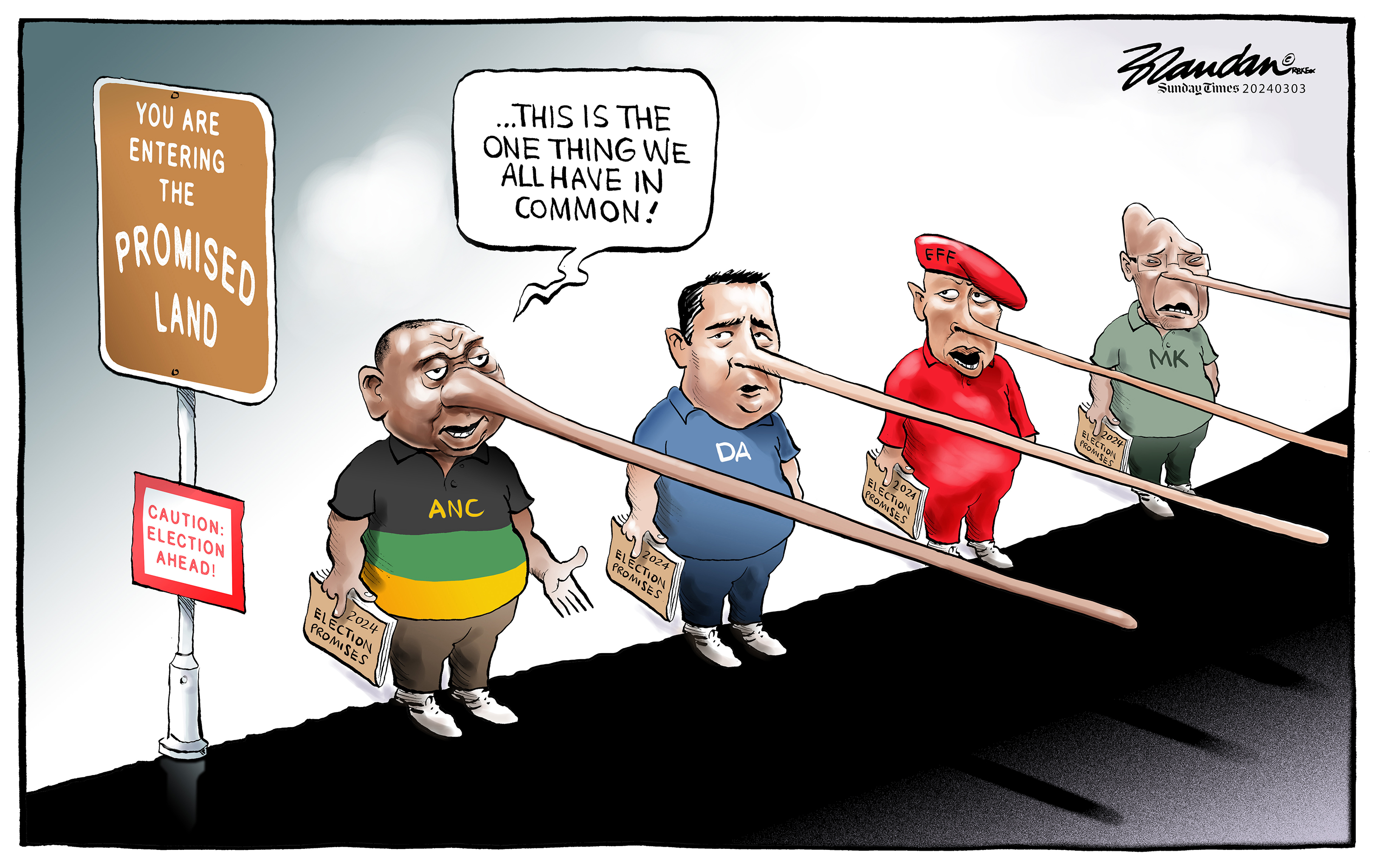 Sunday Times 3 March 2024 | Editorial Cartoons by Brandan