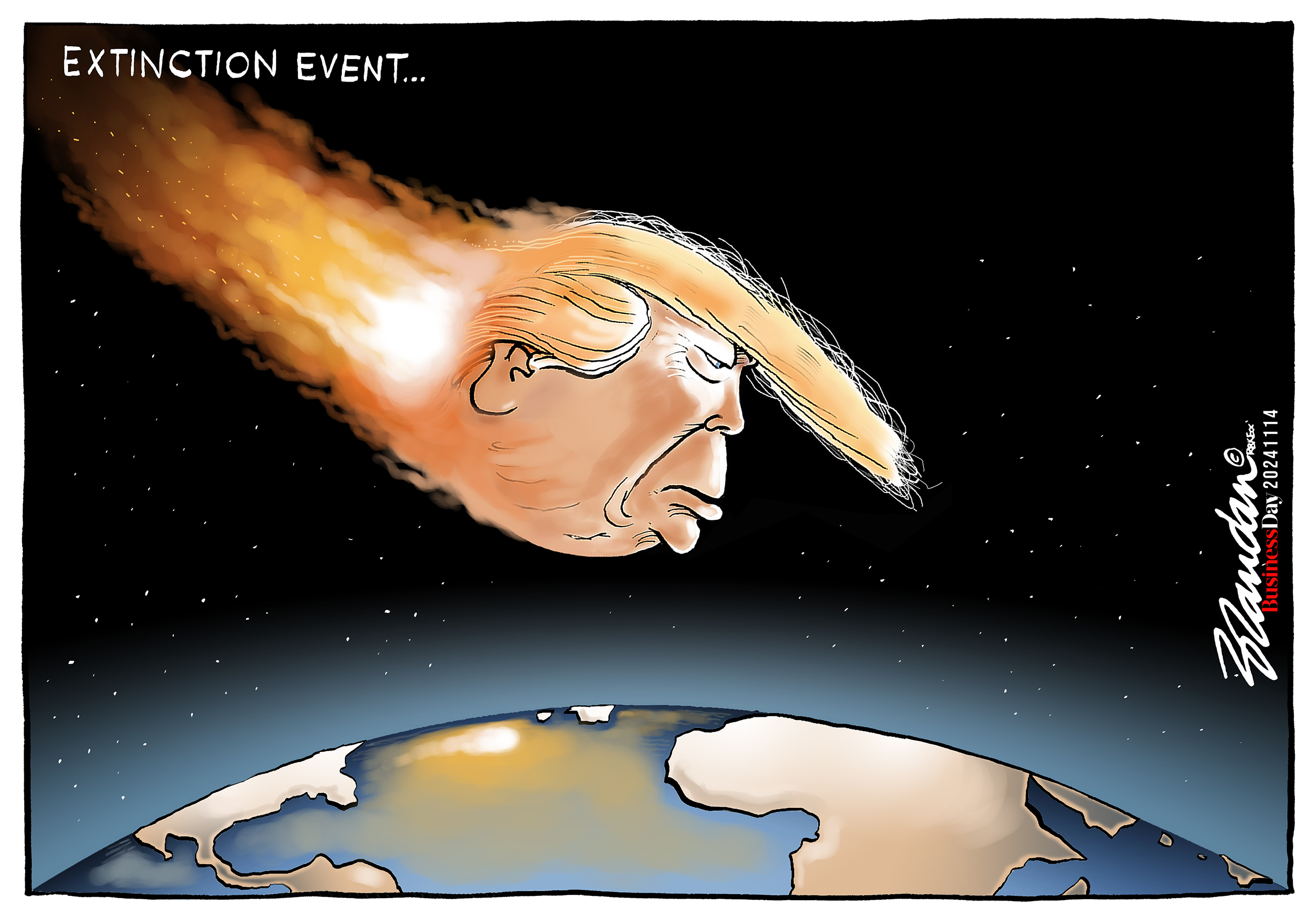 Business Day, Thursday 14 November 2024 | Editorial Cartoons by Brandan