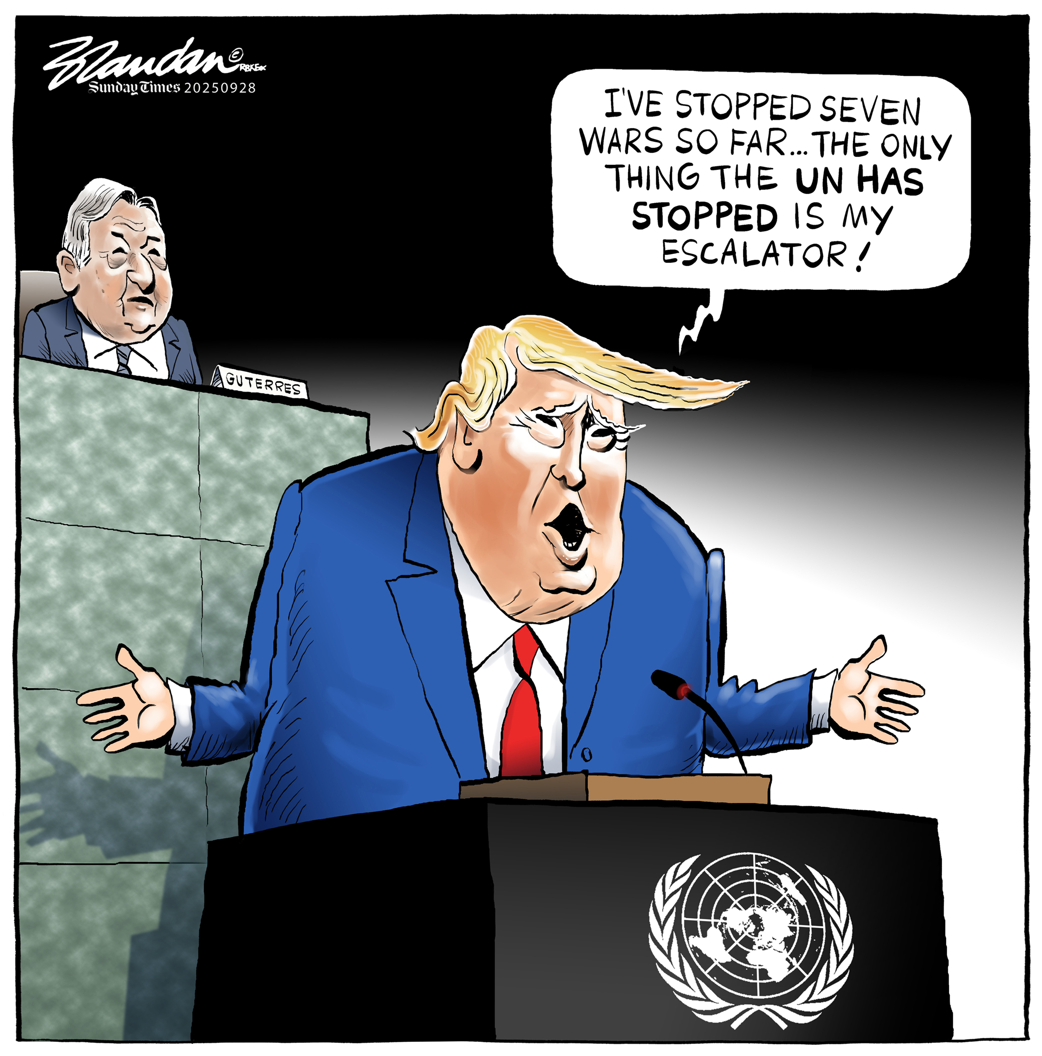 Sunday Times 28 September 2025 | Editorial Cartoons by Brandan