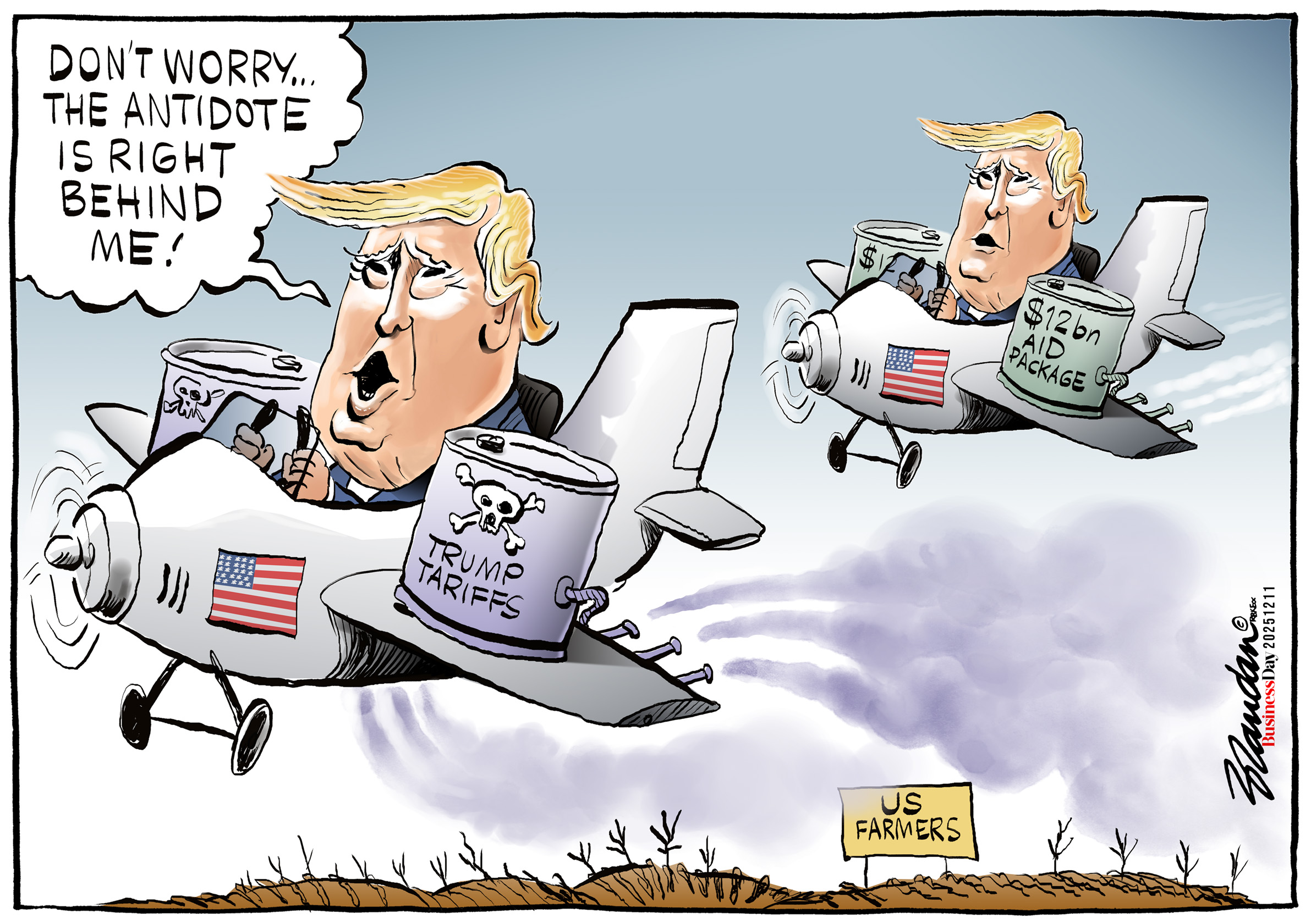 Business Day, Thursday 11 December 2025 | Editorial Cartoons by Brandan
